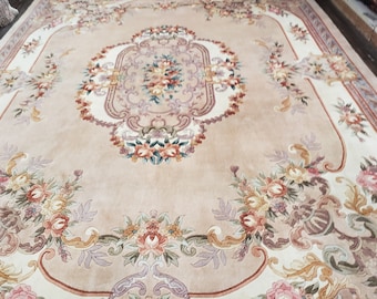 Chinese Art Deco Peking Rug 90 Line Wool Hand Knotted Rug Aubusson ...