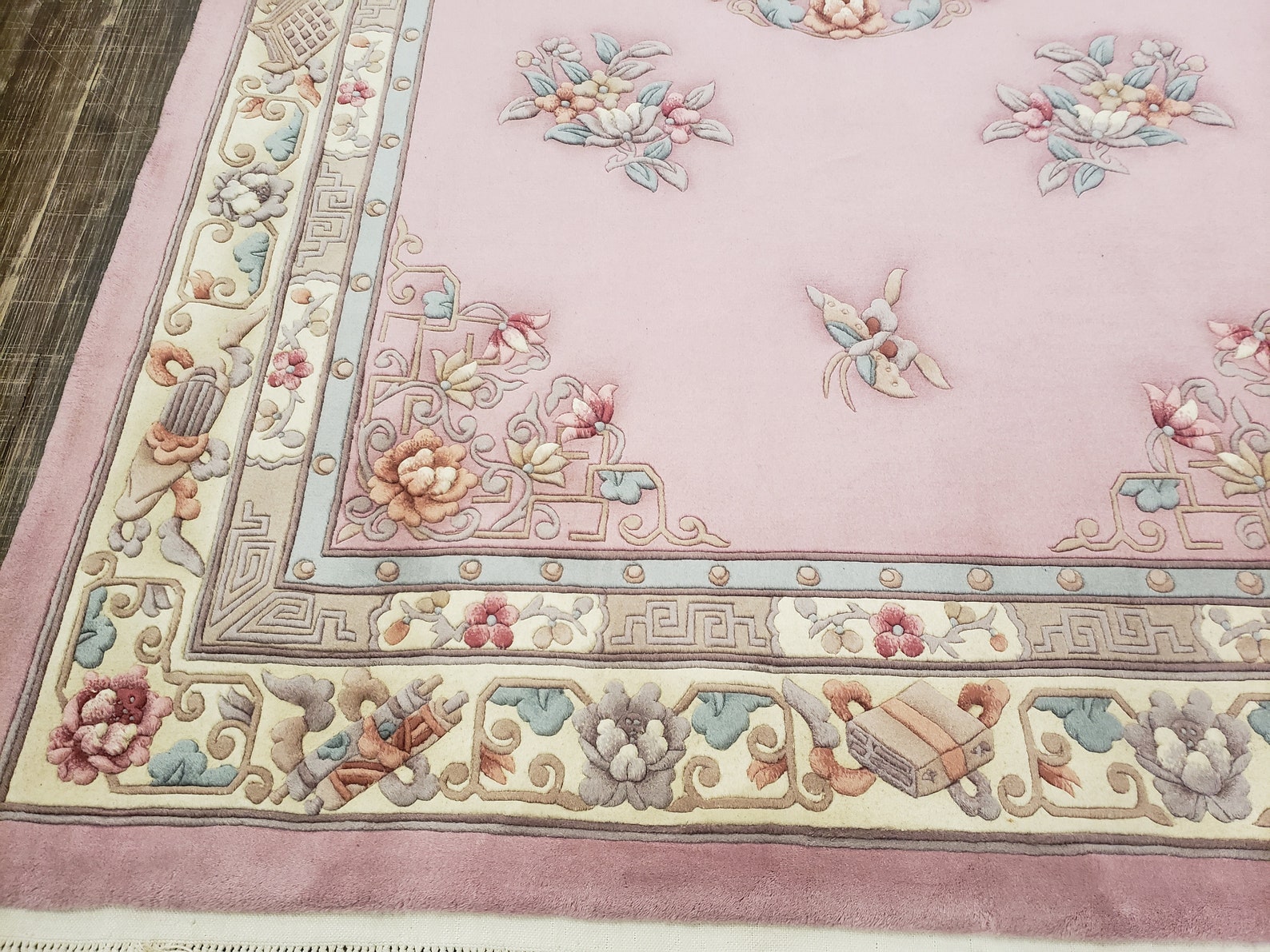 Chinese Art Deco Peking Rug Aubusson Blue Chinese Rug Wool Chinese Rug ...