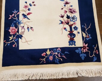 Chinese Art Deco Peking Rug 90 Line Wool Hand Knotted Rug Aubusson ...