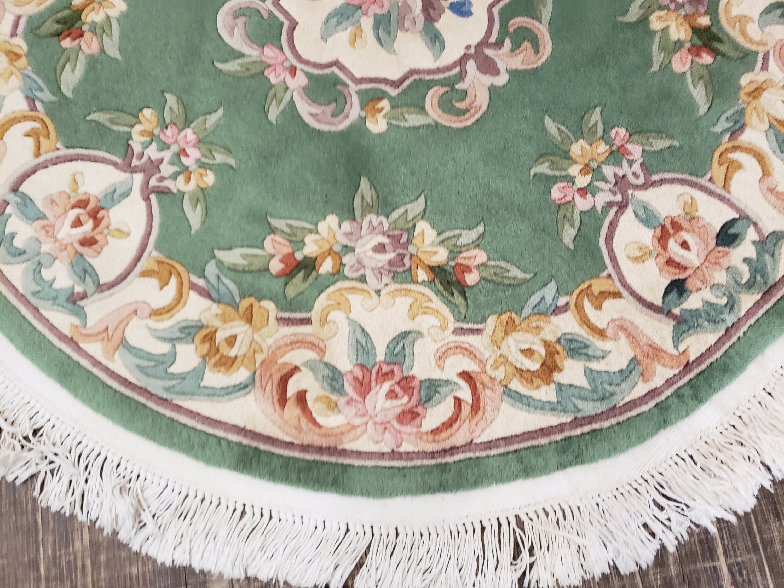 Round Chinese Art Deco Peking Rug Aubusson Chinese5 Rug Wool Chinese ...