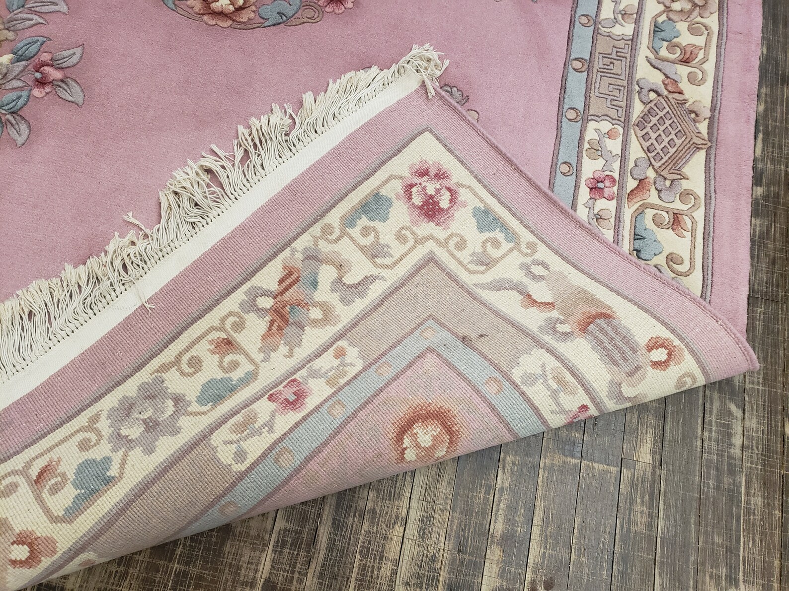 Chinese Art Deco Peking Rug Aubusson Blue Chinese Rug Wool Chinese Rug ...