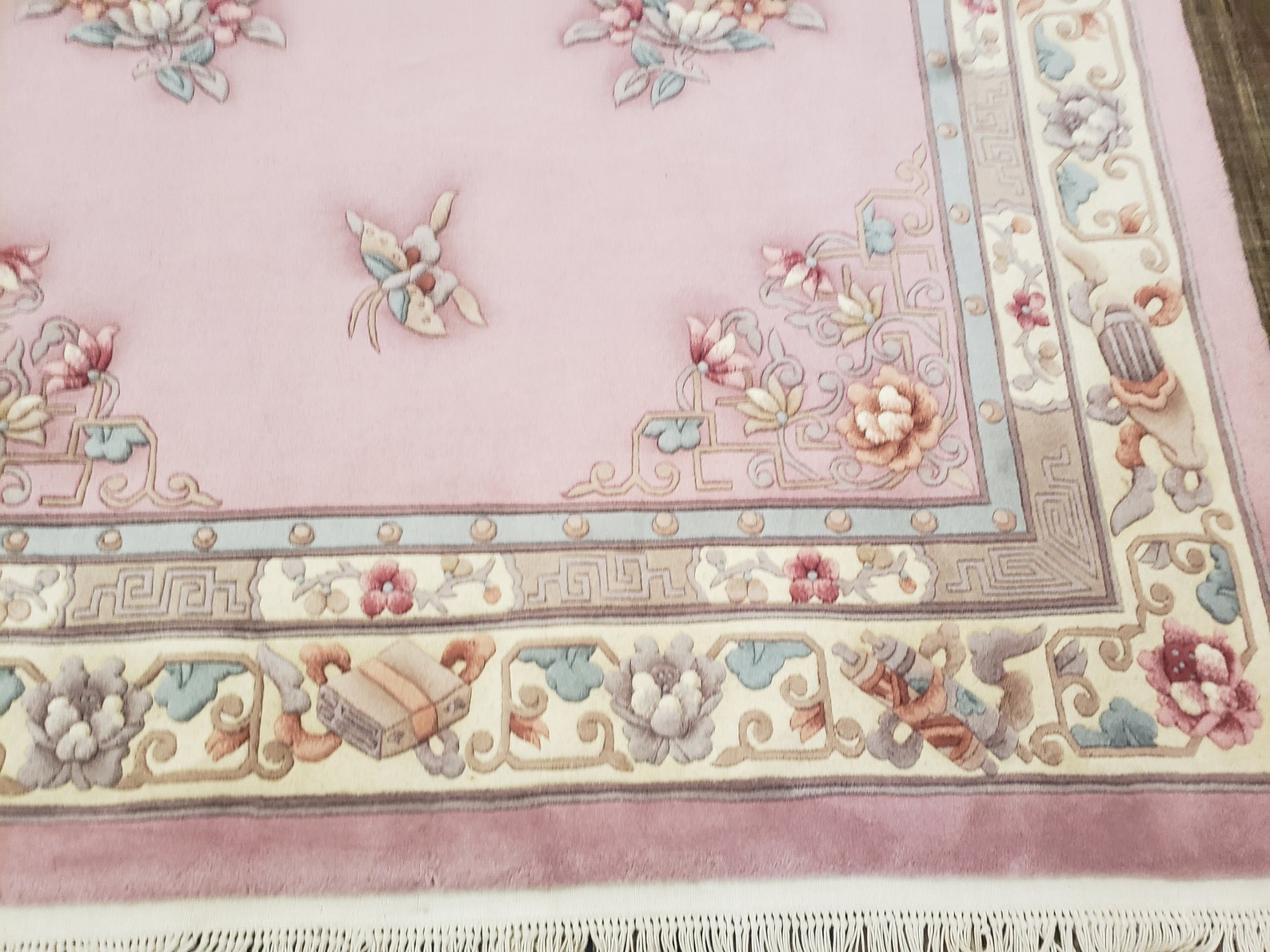 Chinese Art Deco Peking Rug Aubusson Blue Chinese Rug Wool Chinese Rug ...