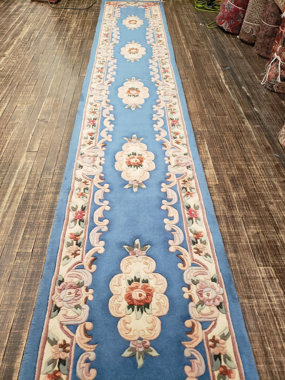 Chinese Art Deco Peking Rug Chinese Runner 90 Line Wool Hand Knotted ...