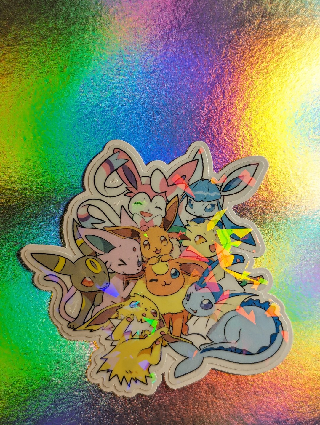 Eevee Evolution Holographic Sticker - Etsy