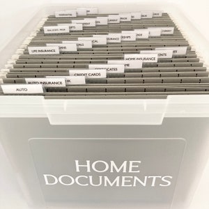 File Tabs for Home Documents | Home Files, File Organization, Paper ...