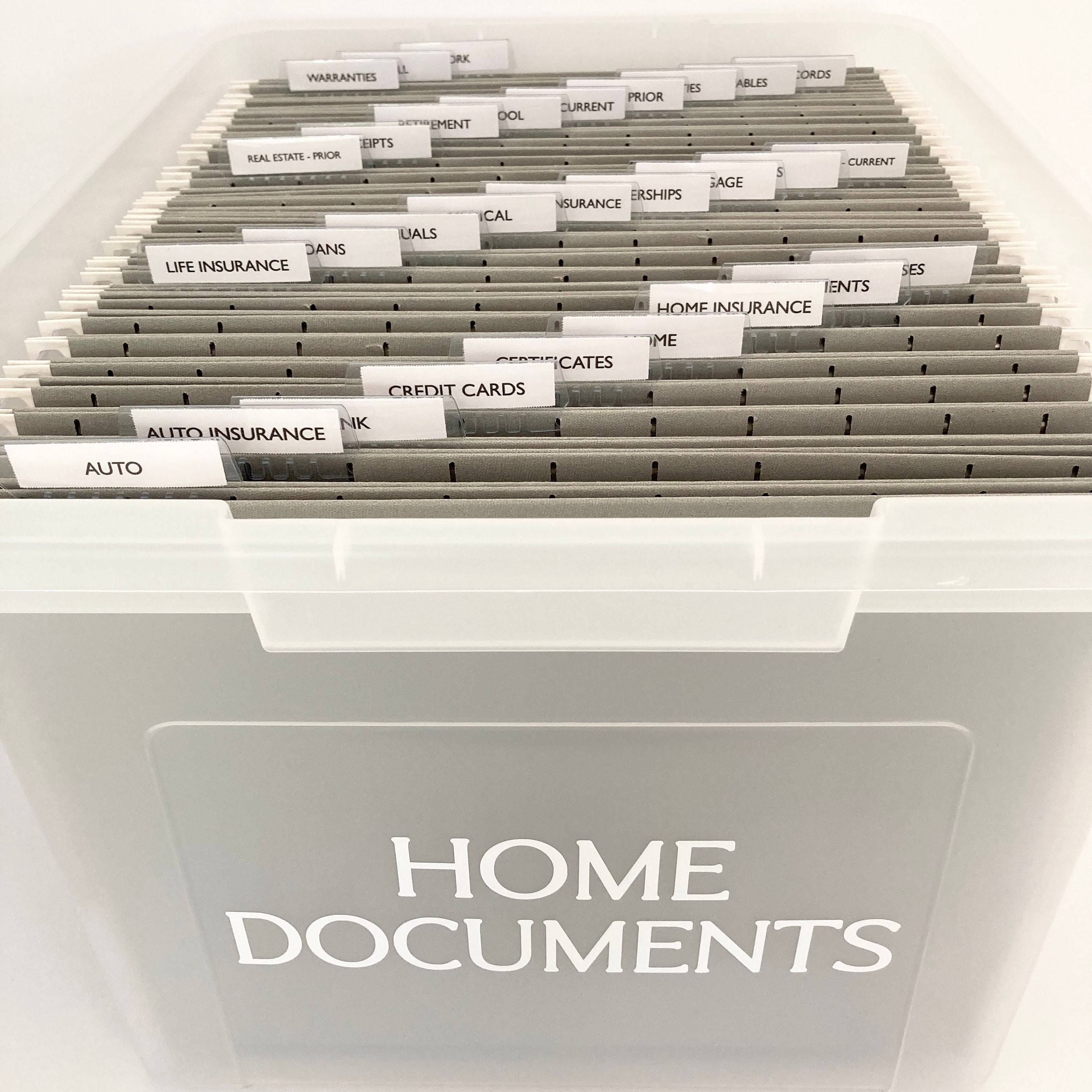 File Tabs for Home Documents | Home Files, File Organization, Paper ...