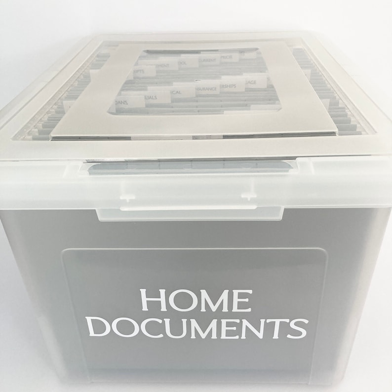 DIY Home Documents Bin Kit | Home Files, File Organization, Paper ...