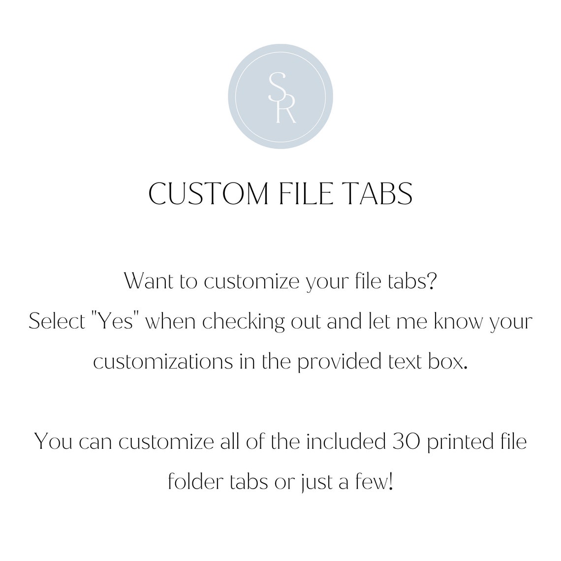 File Tabs for Home Documents Home Files File Organization - Etsy