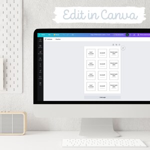 Editable Minimalist Pantry Labels | Printable Labels | Canva Label ...