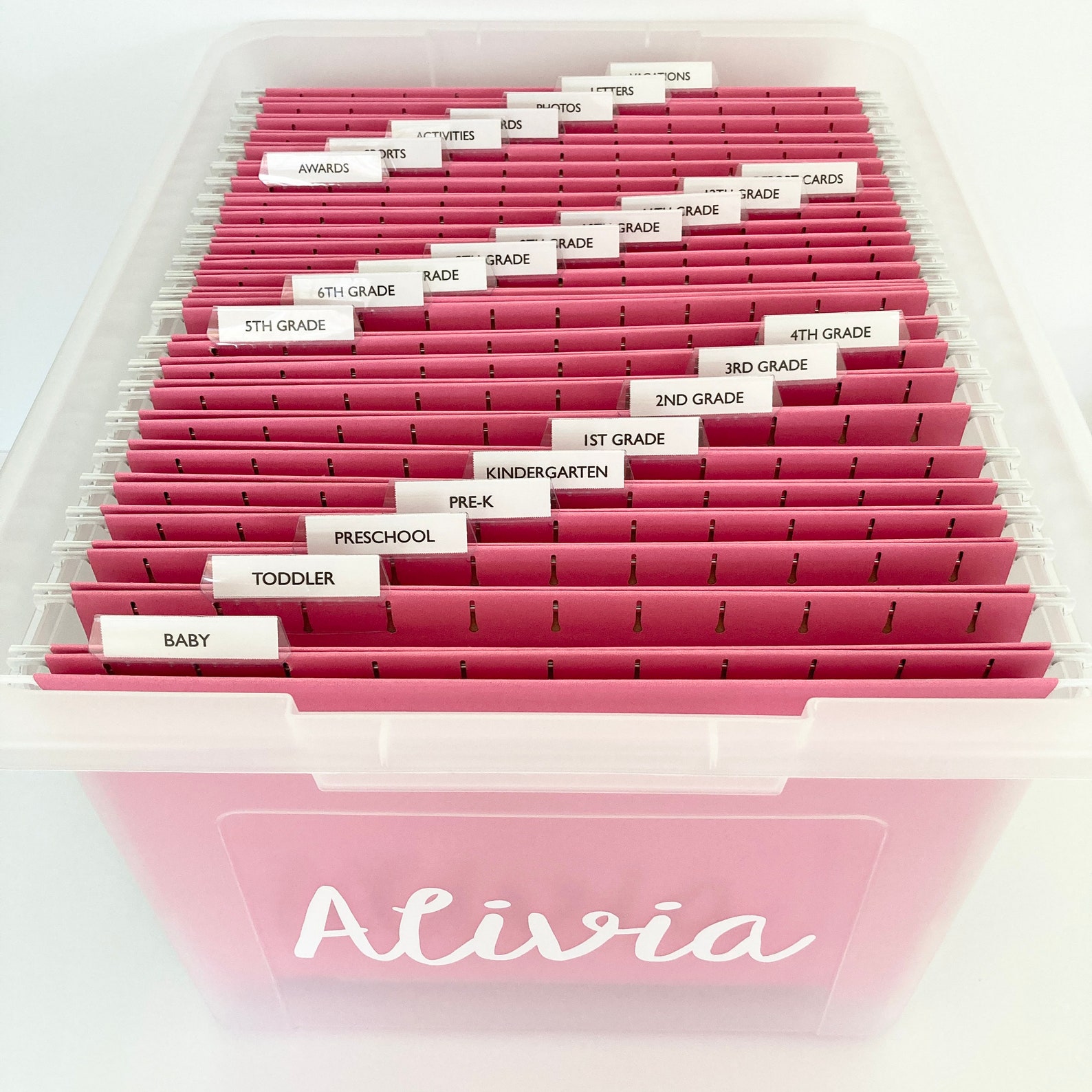 DIY Kids' School Keepsake Bin Kit Personalized Keepsake - Etsy