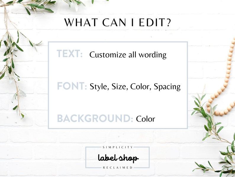 Editable Minimalist Pantry Labels | Printable Labels | Canva Label ...