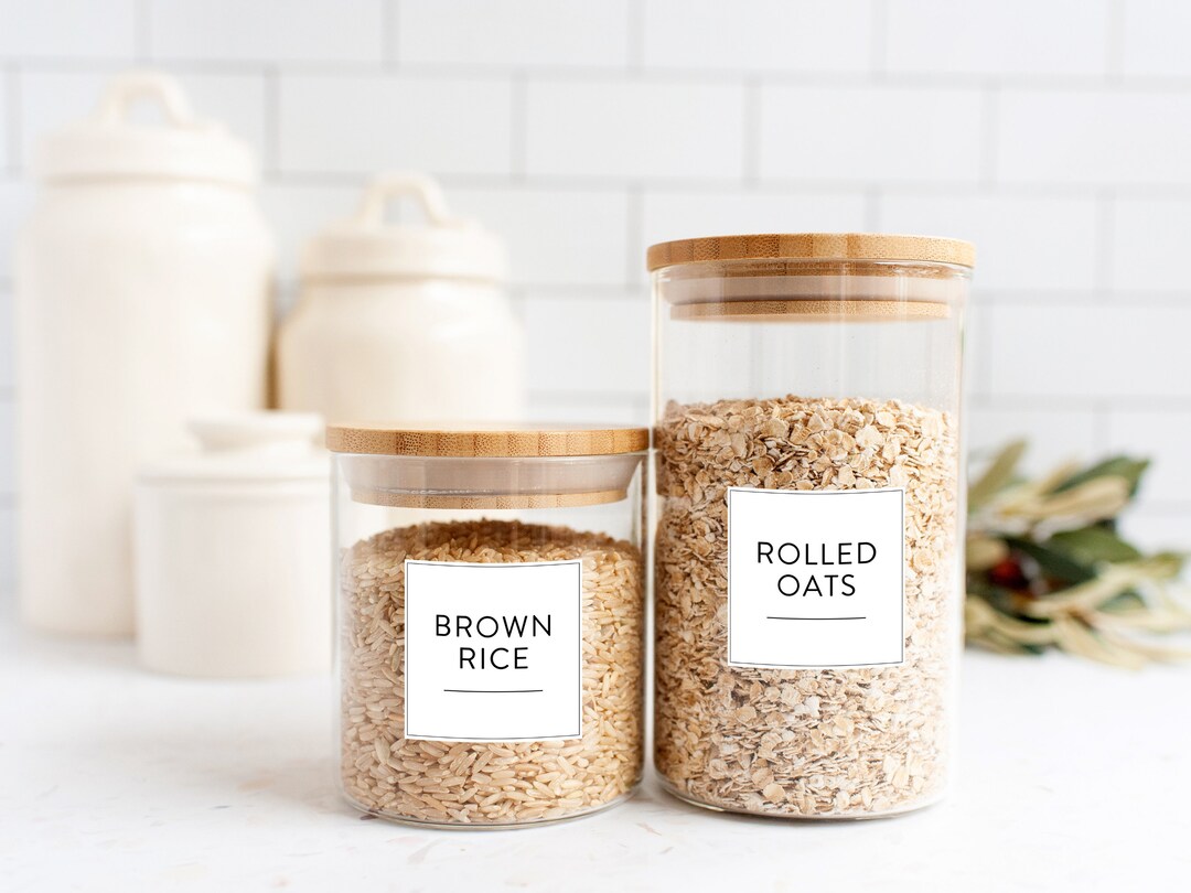 2" Editable Minimalist Pantry Labels | Printable Labels | Canva Label ...