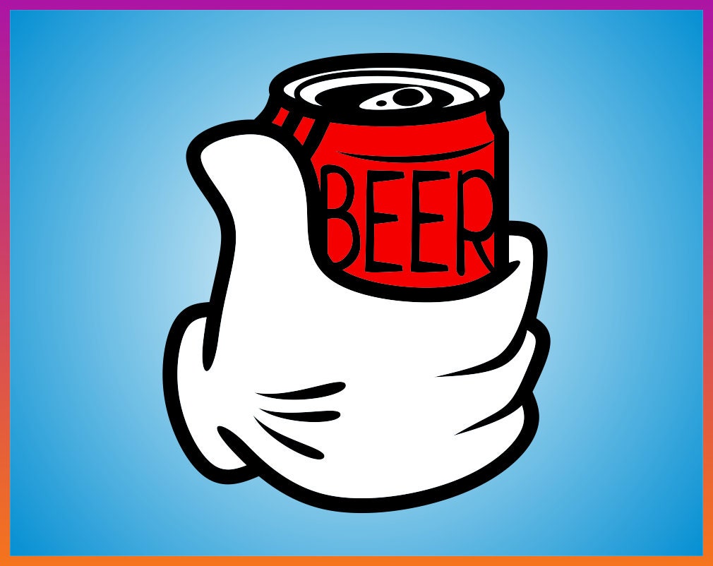 Mickey Hand Beer SVG Beer Mug SVG Mouse Epcot Wine Festival | Etsy