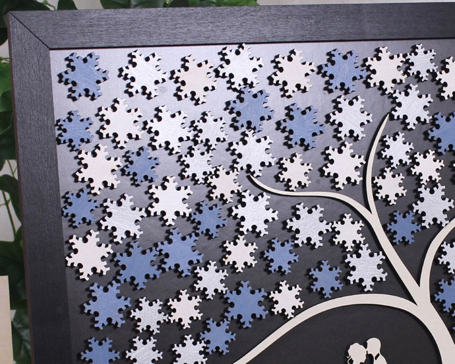 Magnetic Snowflakes Wedding Guest Book Alternative Winter Wedding ...