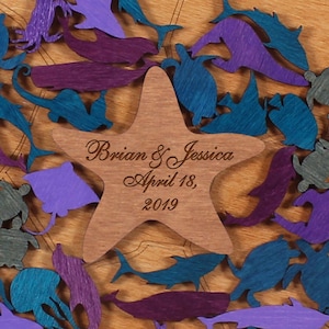 Sea Animals Wedding Guest Book Alternative Drop Box Wedding Guestbook ...