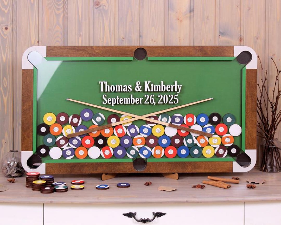 Custom Pool Table Wedding Drop Box – Guest Book Alternative With ...