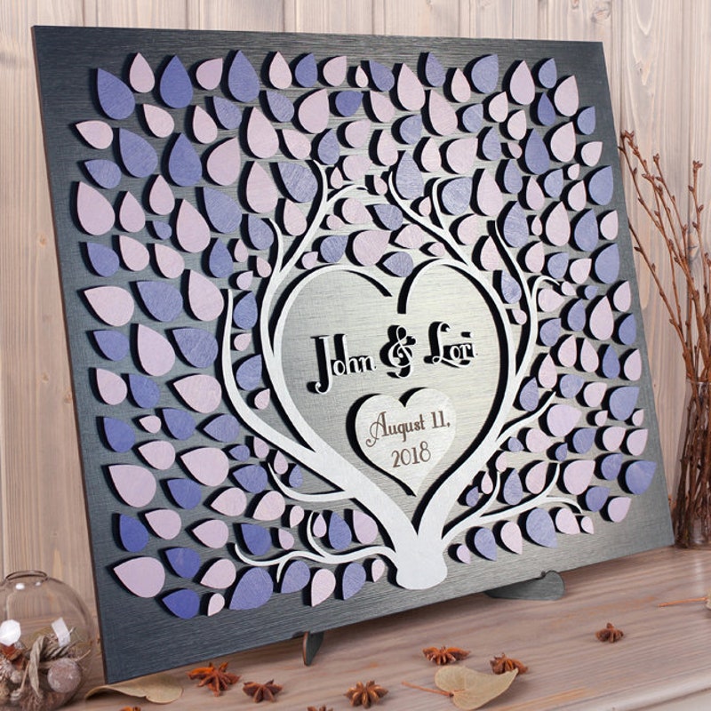 Lavender Guest Book - Etsy