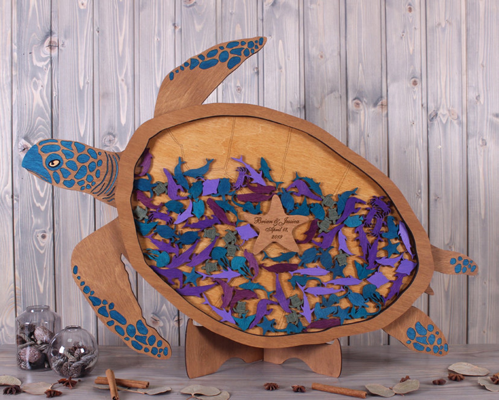 Sea Animals Wedding Guest Book Alternative Drop Box Wedding - Etsy