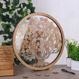 Rustic Maple Tree Leaves Wedding Drop Box Guest Book Alternative Autumn ...