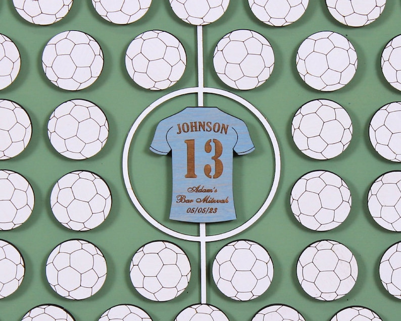 Football Guestbook, Bar Mitzvah Soccer, Wedding Guest Book Alternative ...