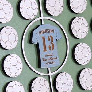 Football Guestbook, Bar Mitzvah Soccer, Wedding Guest Book Alternative ...