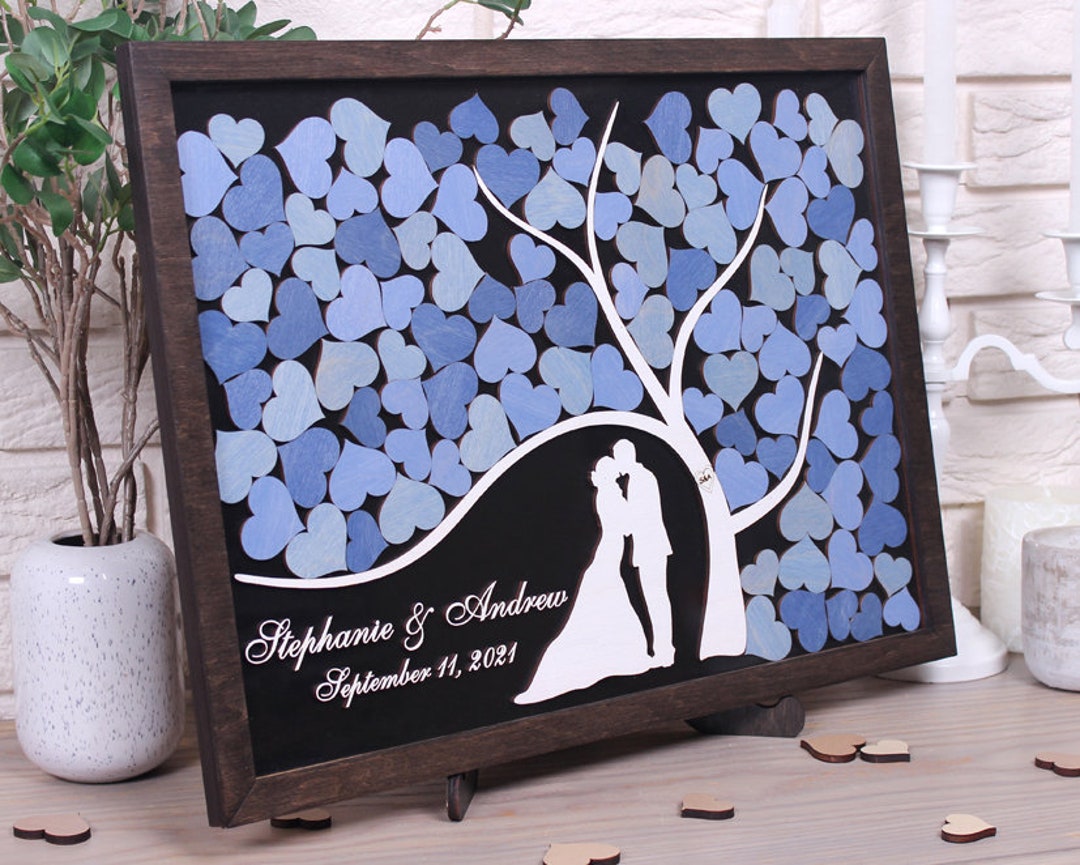 Wedding Drop Box Wedding Guest Book Alternative Bride and Groom With ...