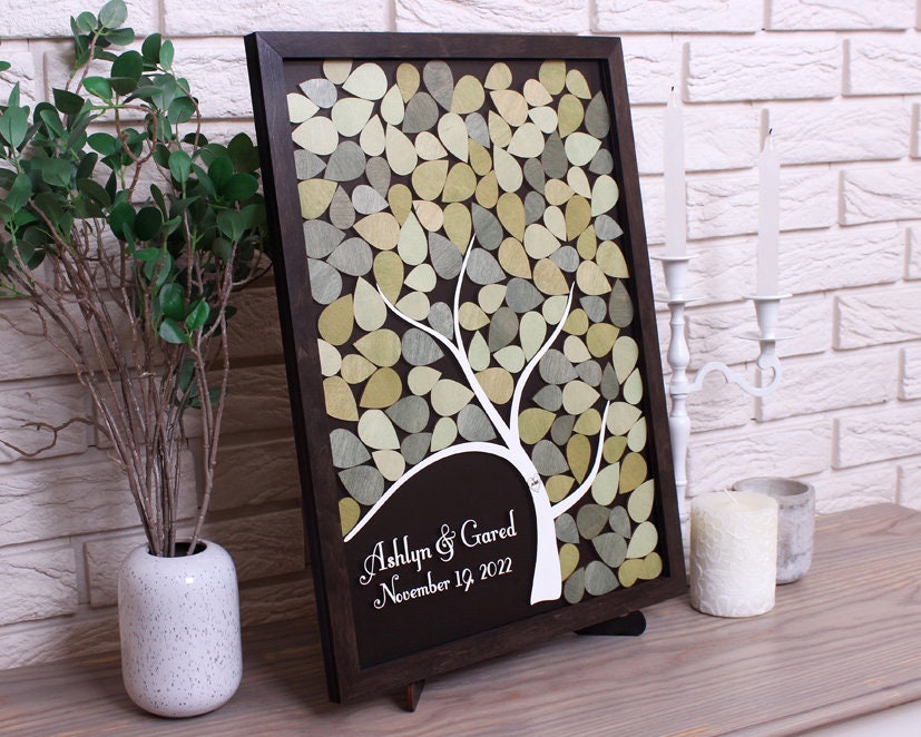 Wedding Drop Box Tree of Leaves Dropbox 3d Guestbook Wooden | Etsy