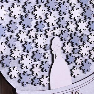 Snow Globe With Snowflakes Guest Book Sweet 16, Quinceañera, Sweet 15 ...