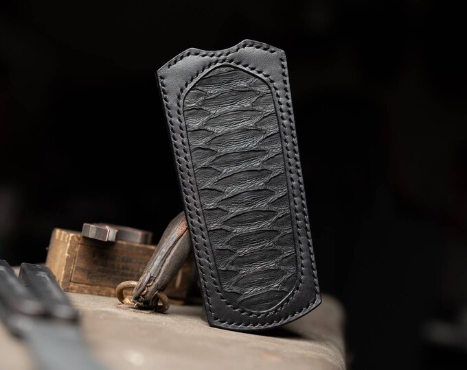 Black Python Cocoon/balisong Sheath With Pocket Ti Clip - Etsy