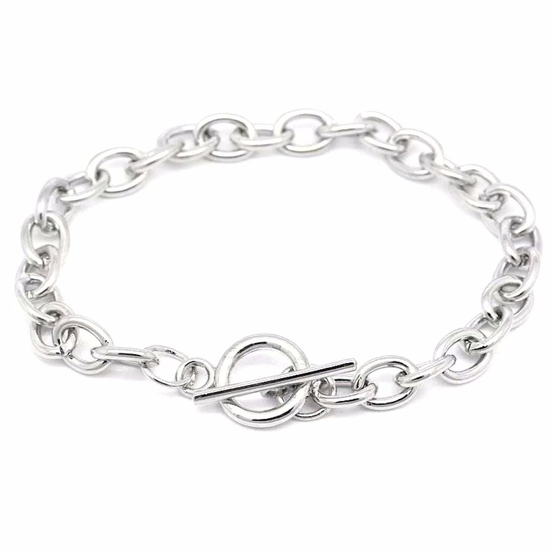 Silver Toggle Clasp Bracelet **FREE Charm W/purchase** - Etsy