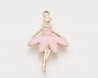 Gold Ballerina Charm - Etsy