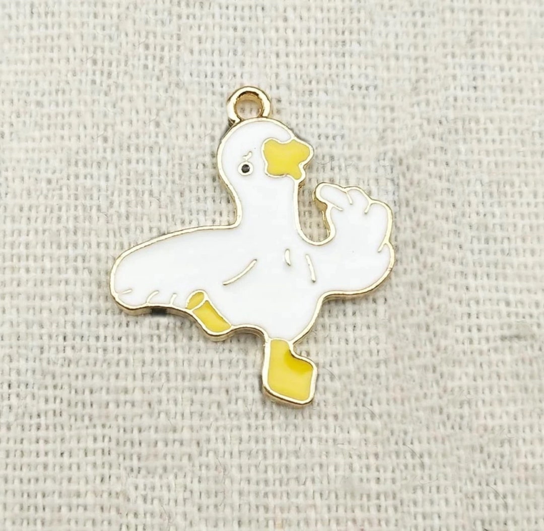 Enameled Dancing Goose Charm - Etsy
