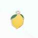 Enameled Lemon Charm 2 - Etsy