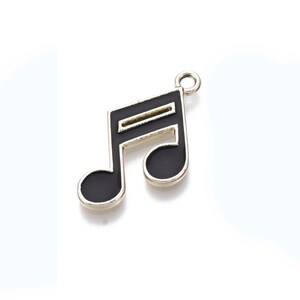 Enameled Musical 8th Notes Charm - Etsy