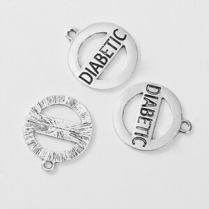 Large Diabetic Charm W/ Free Keychain - Etsy