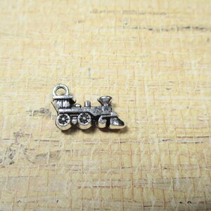 3D Antique Silver Locomotive Train Charm - Etsy