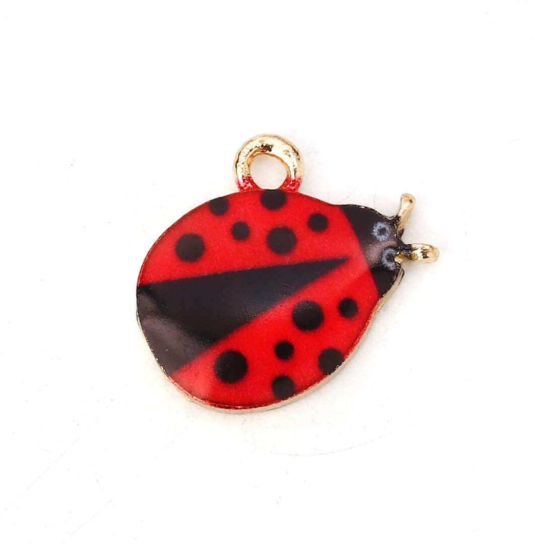 Enameled Ladybug #2 Charm - Etsy