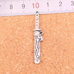 Double Sided Samurai Sword Charm - Etsy
