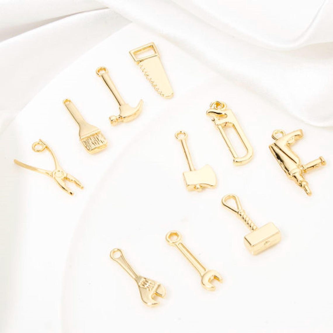 3D Gold Plated Box Wrench Tool Charm - Etsy