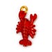 Small Red Enameled Lobster Charm - Etsy