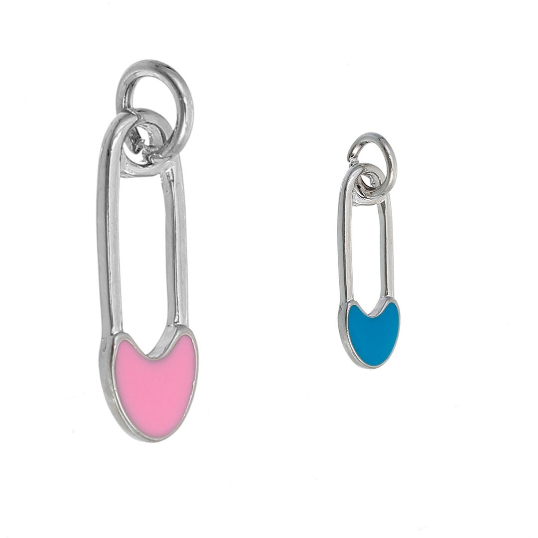 Enameled Baby Diaper Pin Charm **boy or Girl** - Etsy