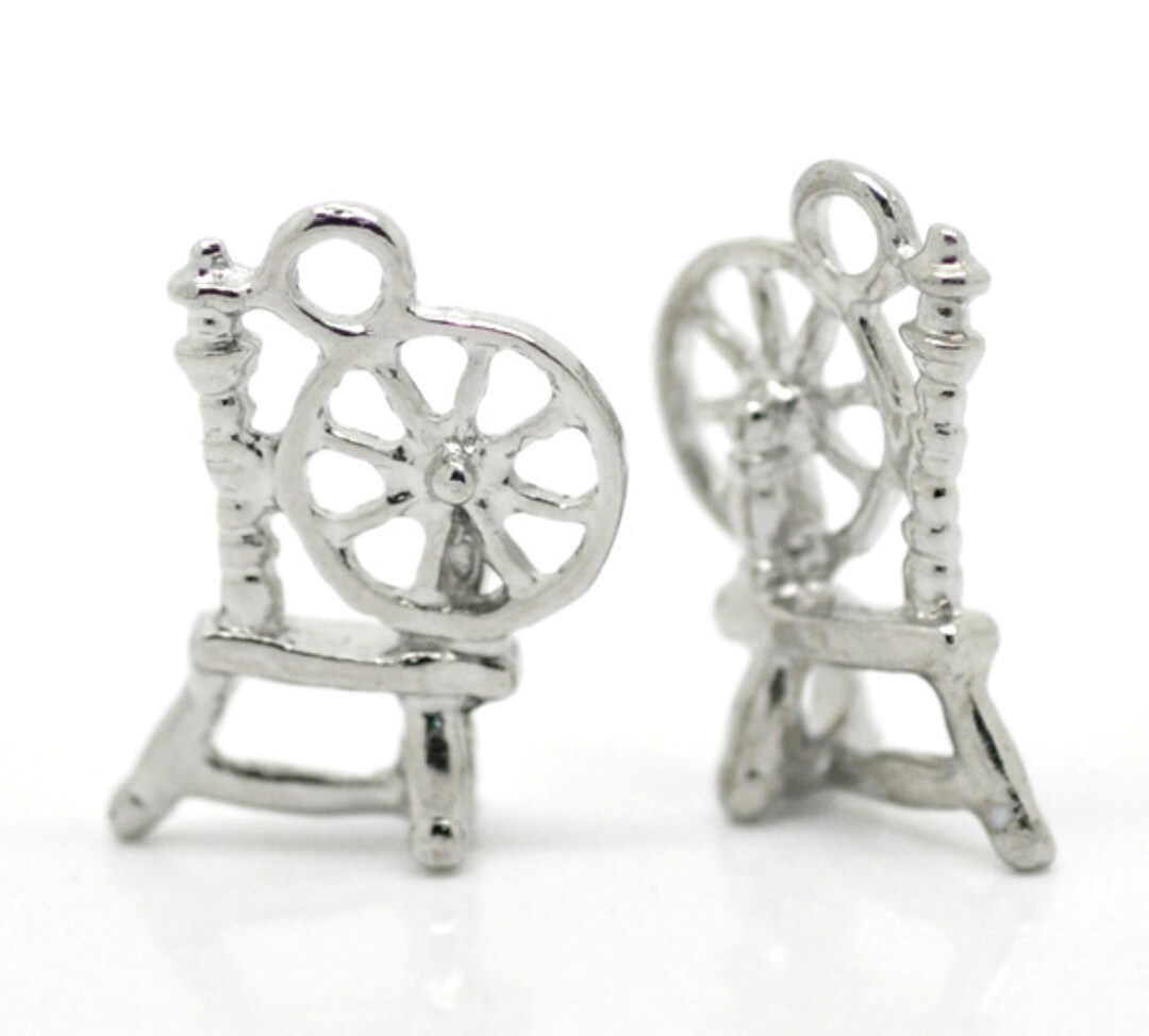 3D Spinning Wheel Charm - Etsy