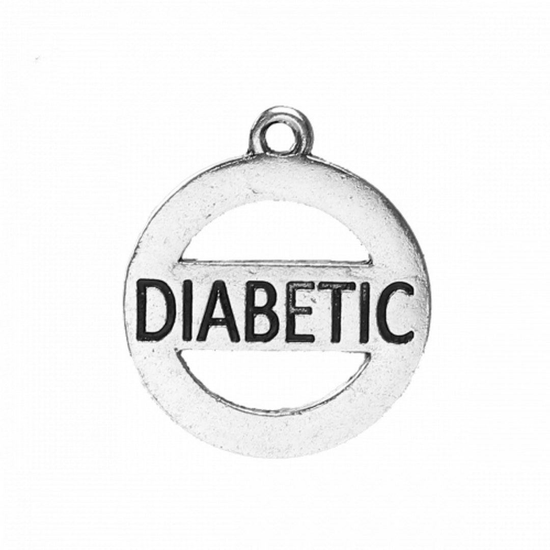 Large Diabetic Charm W/ Free Keychain - Etsy