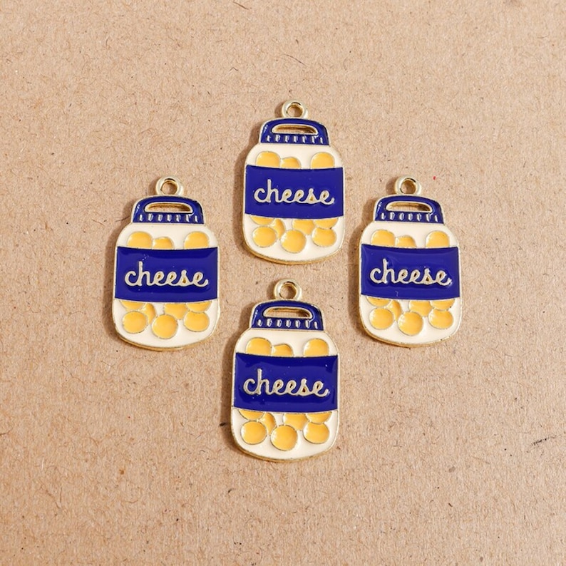 Large Enameled Jar of Cheese Balls Charm - Etsy