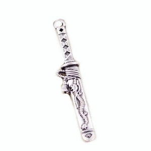 Double Sided Samurai Sword Charm - Etsy