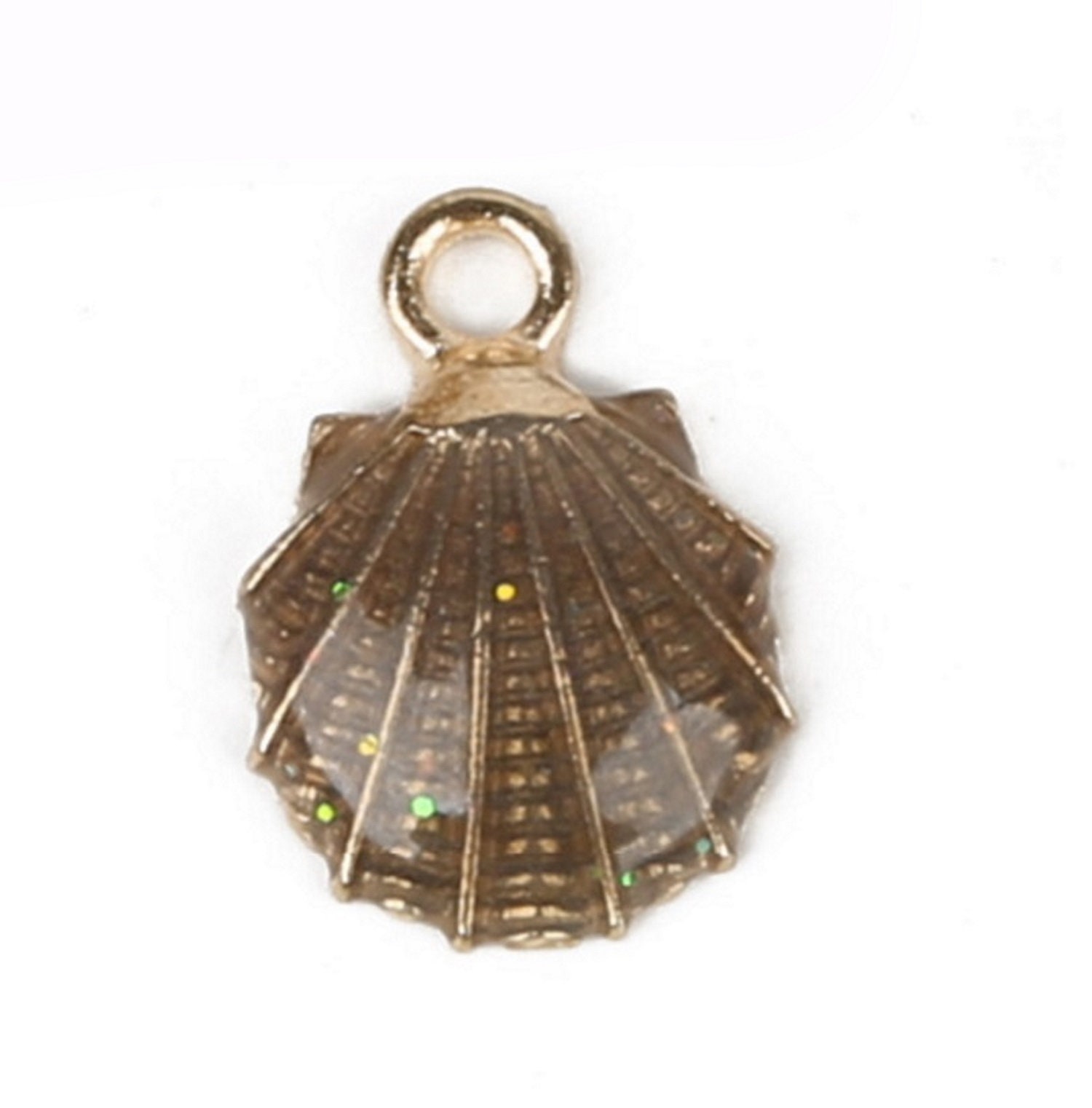 Enameled Clam Shell Charm Choice of Colors | Etsy