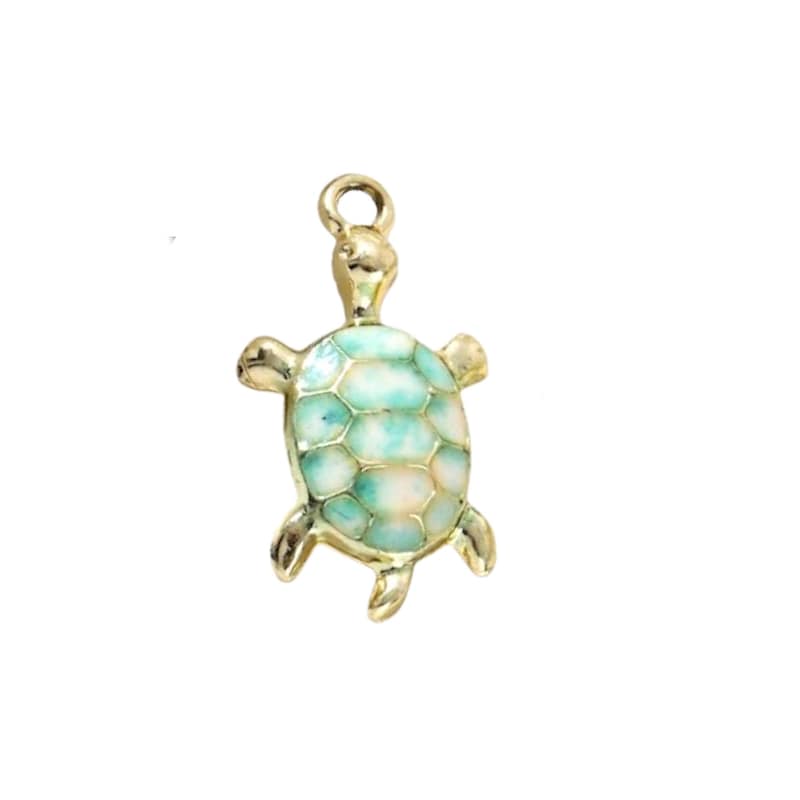 Sea Turtle Enamel Charm - Etsy