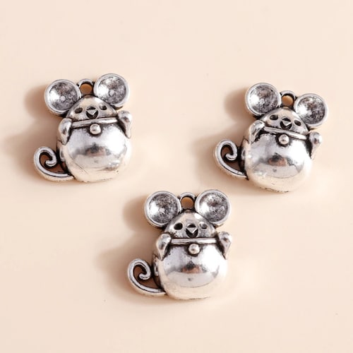 Cute Little Mouse Charm Enamel Mouse Charm Mouse Dangle - Etsy