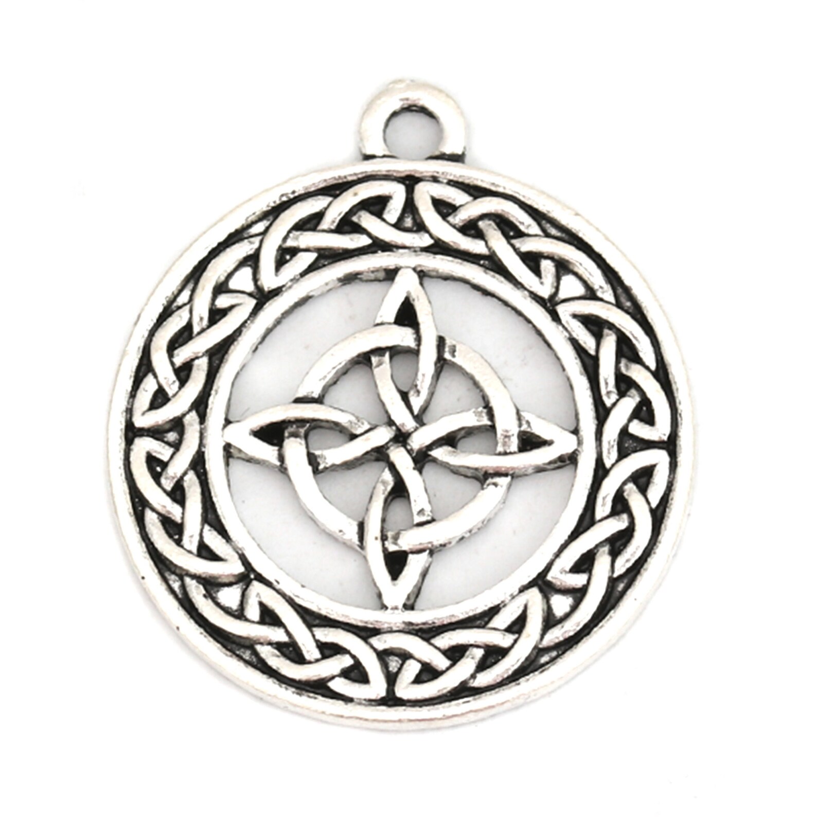 Antique Silver Celtic Medallion Pendant - Etsy New Zealand