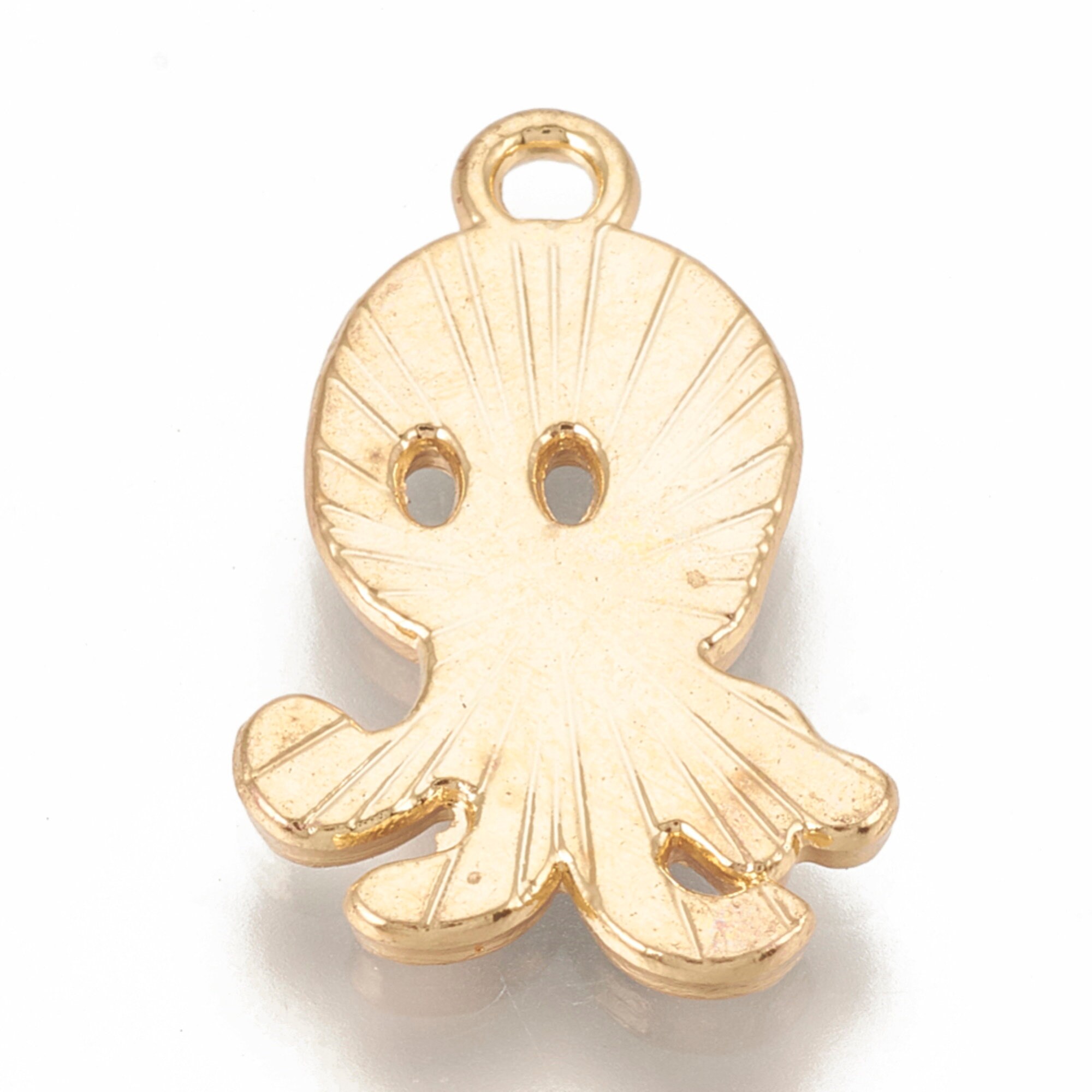 Enameled Green Octopus Charm - Etsy